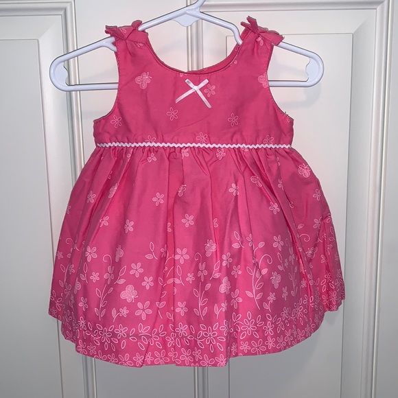 George | Dresses | George 36m Super Cute Pink Cotton Dress W Flowers ...